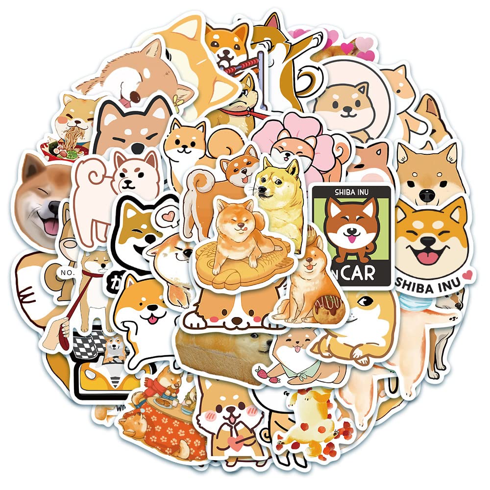 Amazon.com: NICKSUN 50 Pcs Cute Shiba Inu Stickers, Funny Dogs Animals ...
