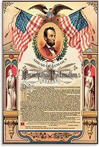Amazon.com: MOJDI Emancipation Proclamation Print Poster Black History ...