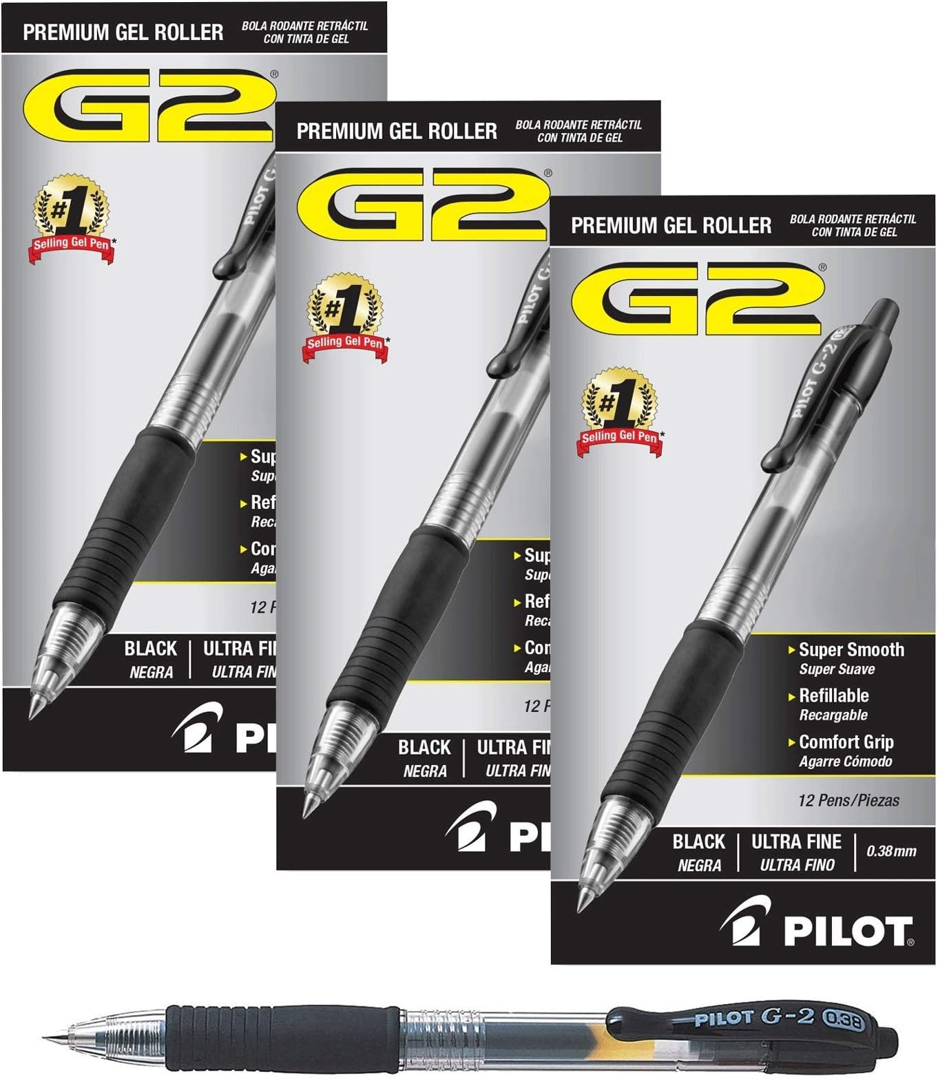 Amazon.com: Pilot G2 Retractable Premium Gel Ink Roller Ball Pens Ultra ...