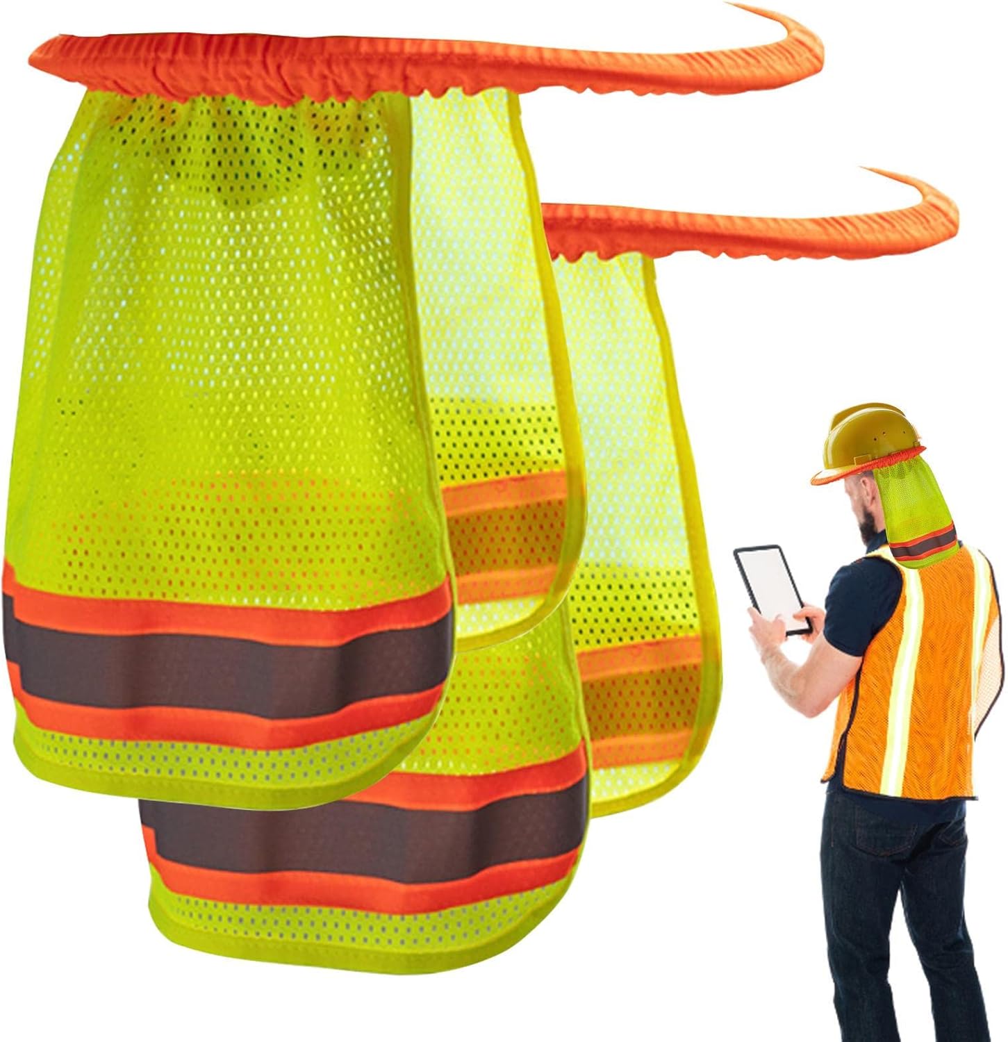 Hard Hat Sun Shade Sun Shield Full Brim Mesh Hats Neck Sunshade Neck ...