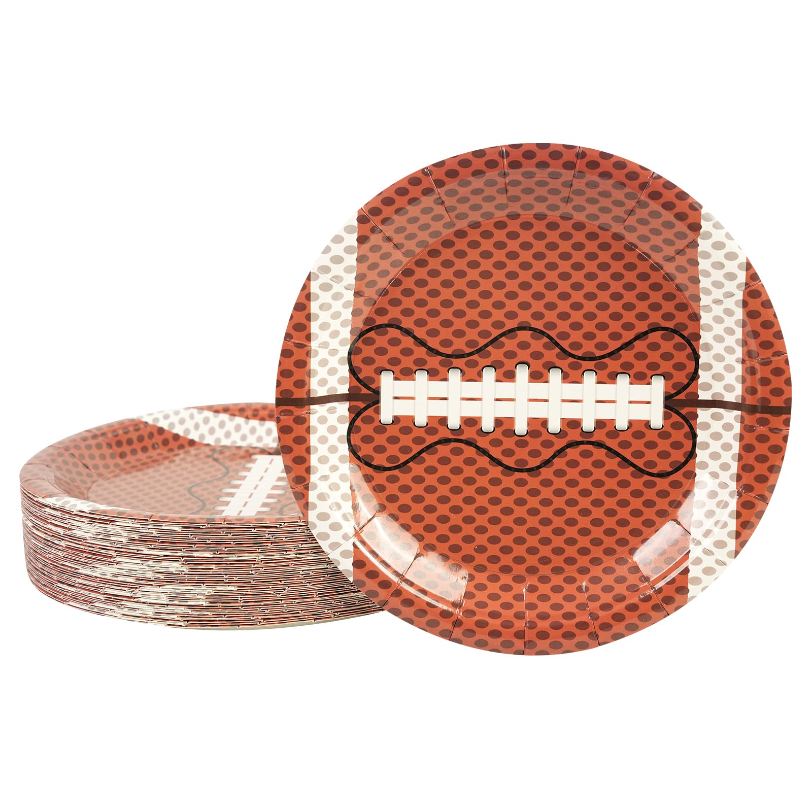 Amazon.com: 50PCS Football Party Paper Plates - 7Inch Round Football ...