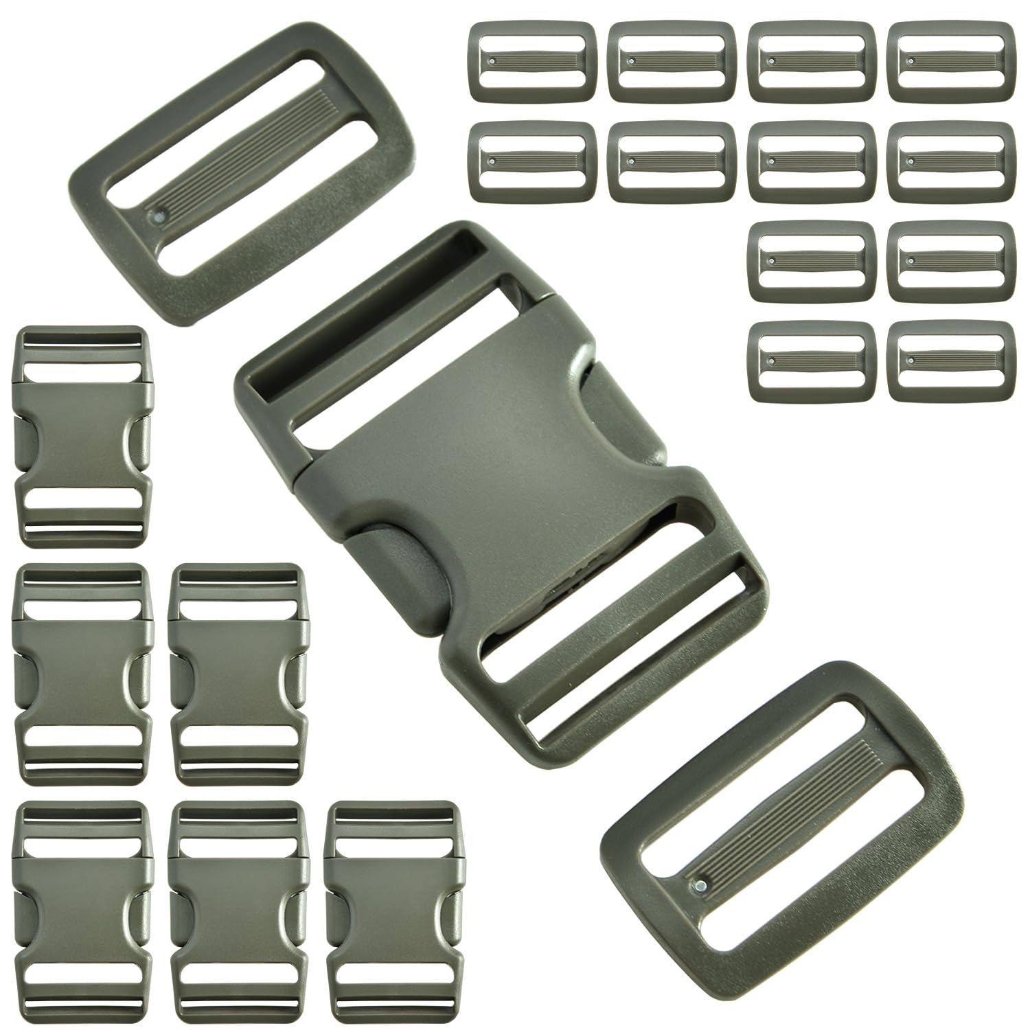 Amazon.com: Buckles for Webbing Straps 1.5", 6 set Side Release Plastic ...