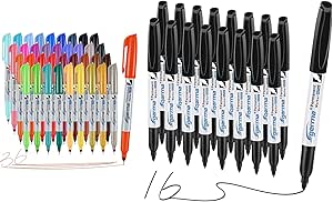 Amazon.com: 36 Colors and Permanent Markers Bulk Fine Point, 16 Count ...