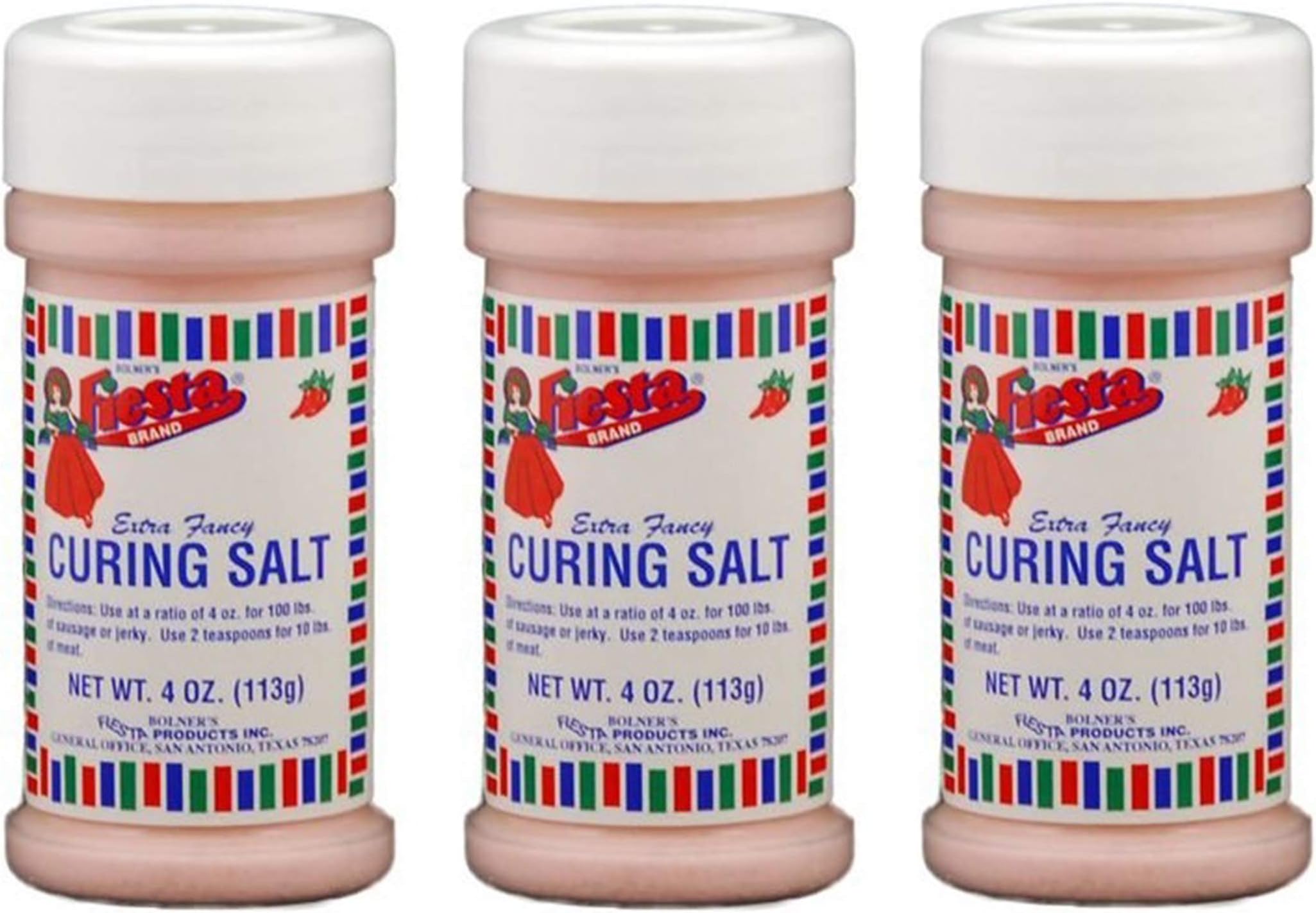 Amazon.com : Bolner's Fiesta Pink Curing Salt 4oz Container (Pack of 3 ...