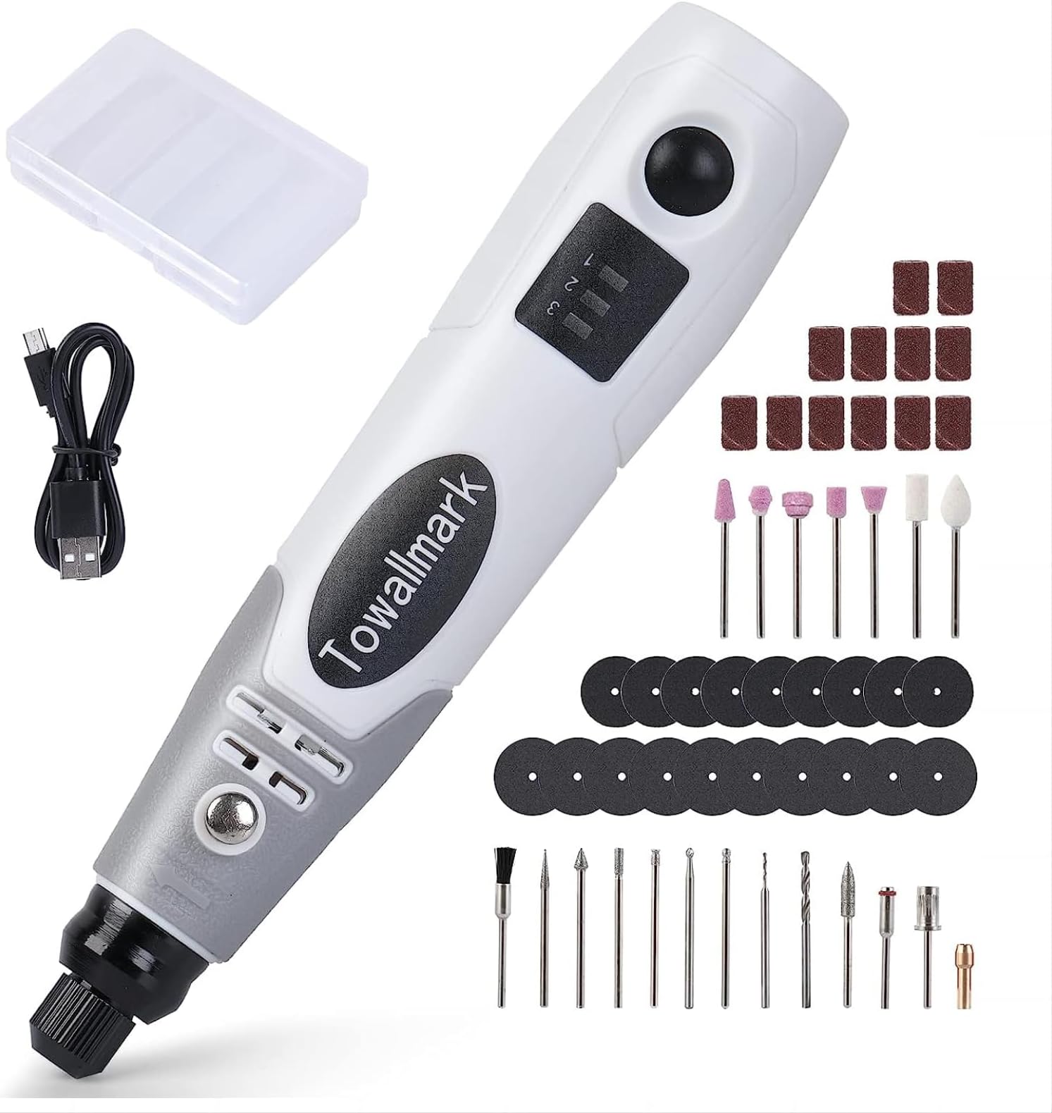 Rotary Tool Kit, 3.6V Cordless Rotary Tool with 50 Accessories, USB ...