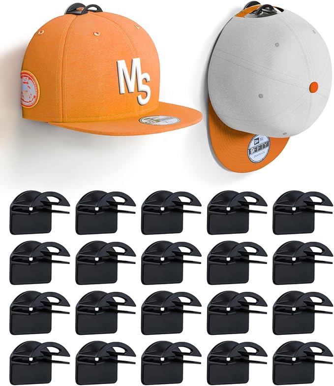 Amazon.com: Adhesive Hat Hooks for Wall, Baseball Caps Strong Holdr ...