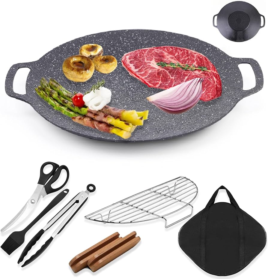 グリドル 鉄板 アウトドア IH対応 マルチグリドルパン 33cm グリル BBQ バーベキュー キャンプ フライパン 鉄鍋 家庭 かわいい 取っ手 炭火 直火 軽量