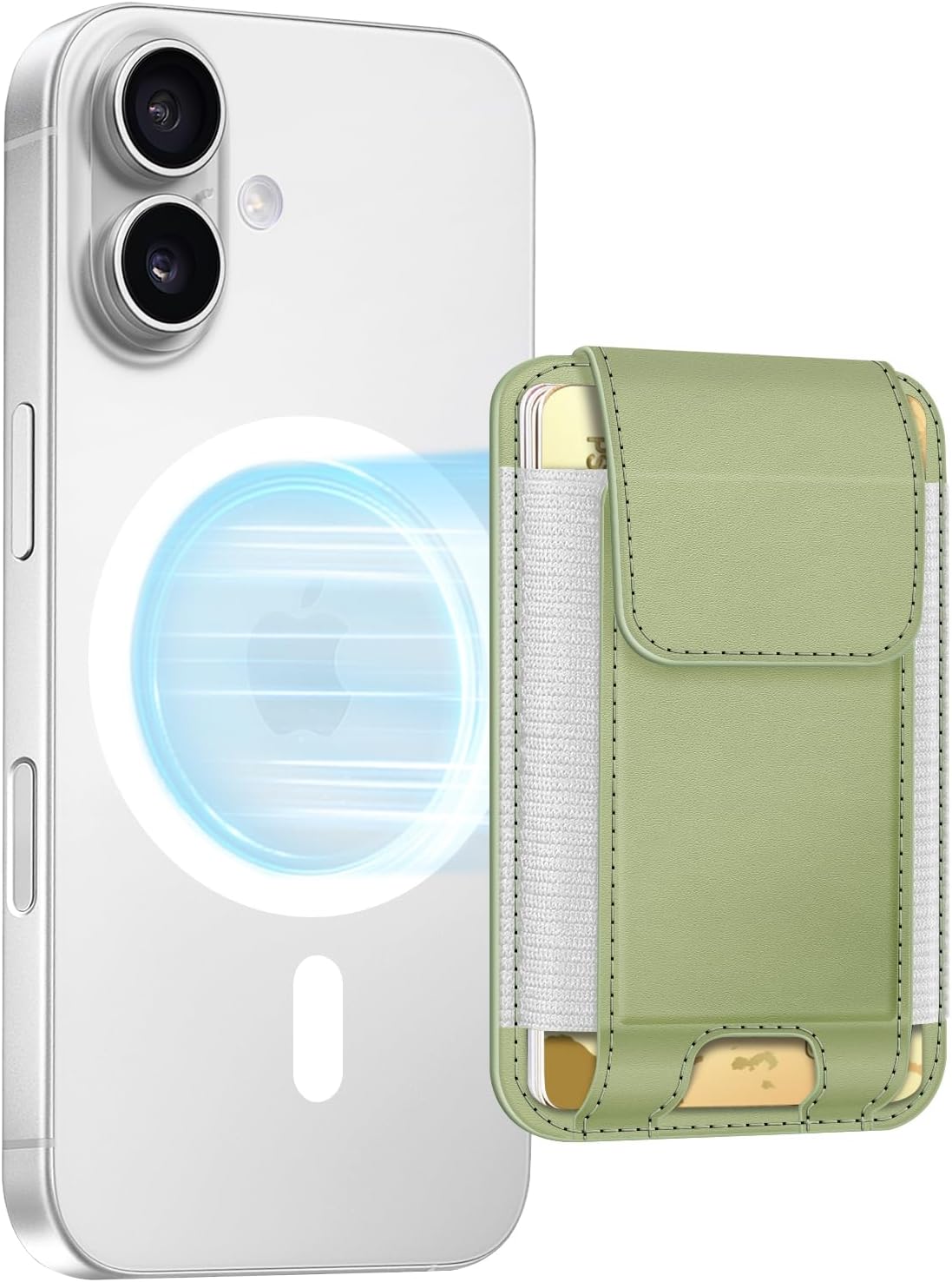 Amazon.com: Miroddi for MagSafe Wallet, Genuine Leather Magnetic Wallet ...