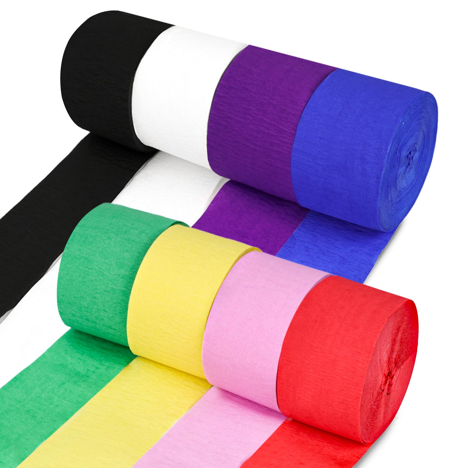 Amazon.com: Shindel 8 Rolls Crepe Paper Streamers, 944Ft Multicolor ...
