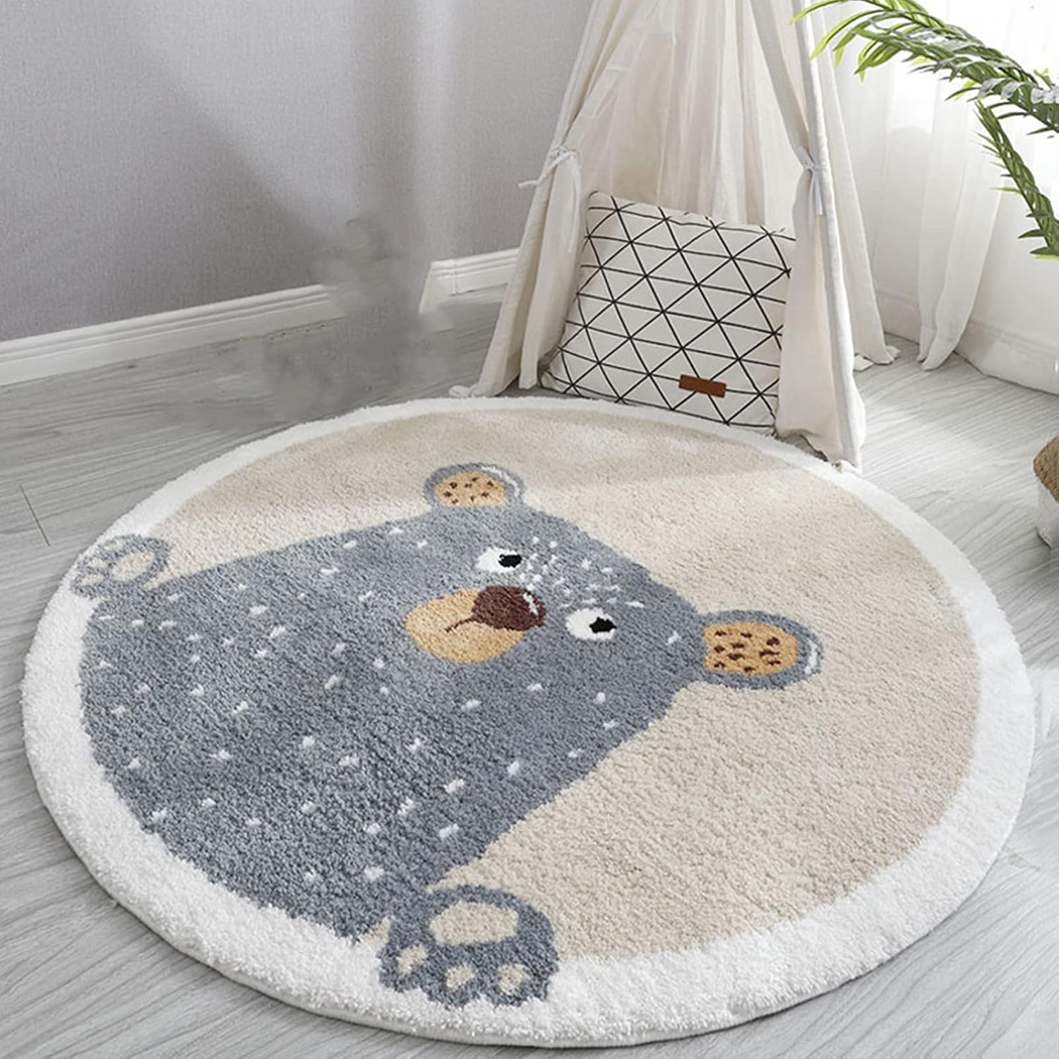 Amazon.com: Jackcsale Round Rug Cute Cartoon Animal Plush Area Rug ...