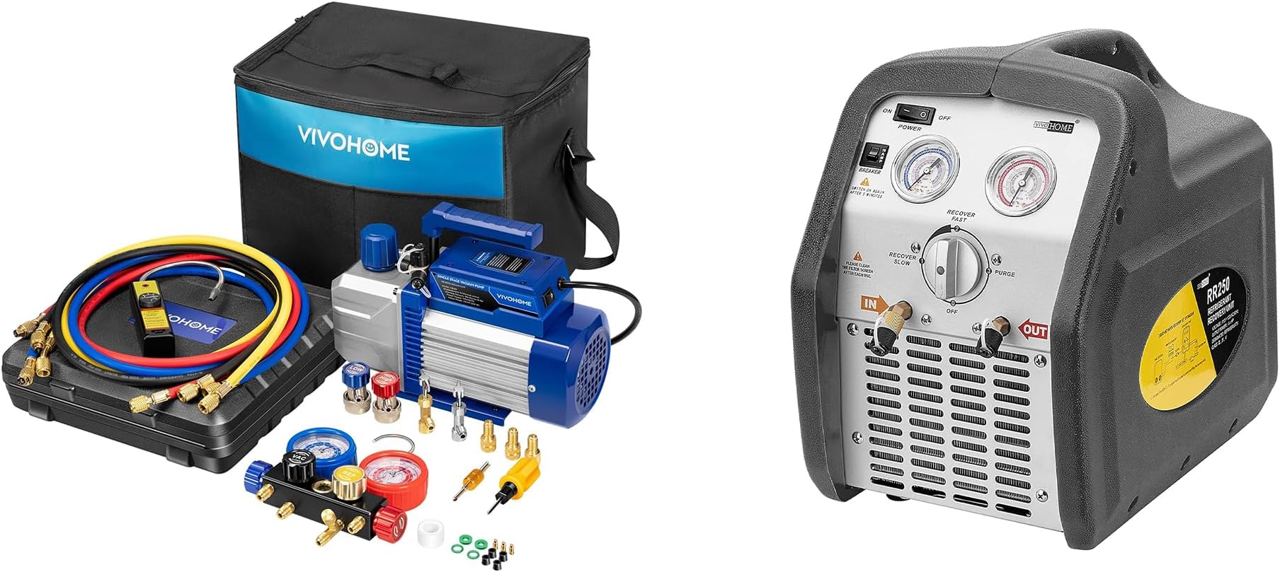 Amazon.com: VIVOHOME 110V 1/3 HP 5CFM Single Stage A/C Vacuum Pump and ...