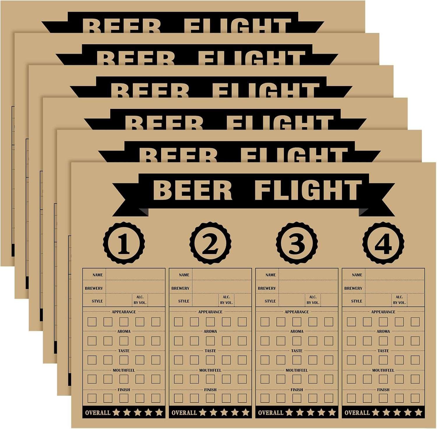 Amazon.com: Tinlade 120 Pieces Cheers Beer Flight Placemats Flight ...