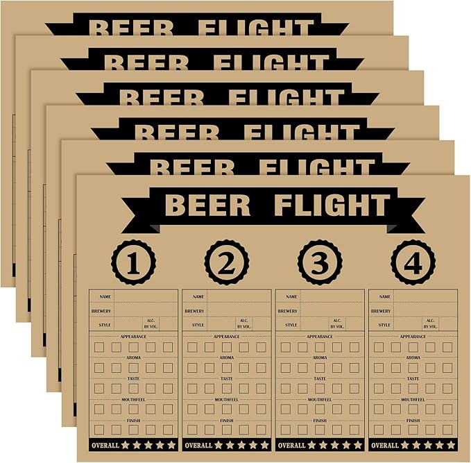 Amazon.com: Tinlade 120 Pieces Cheers Beer Flight Placemats Beer Flight ...
