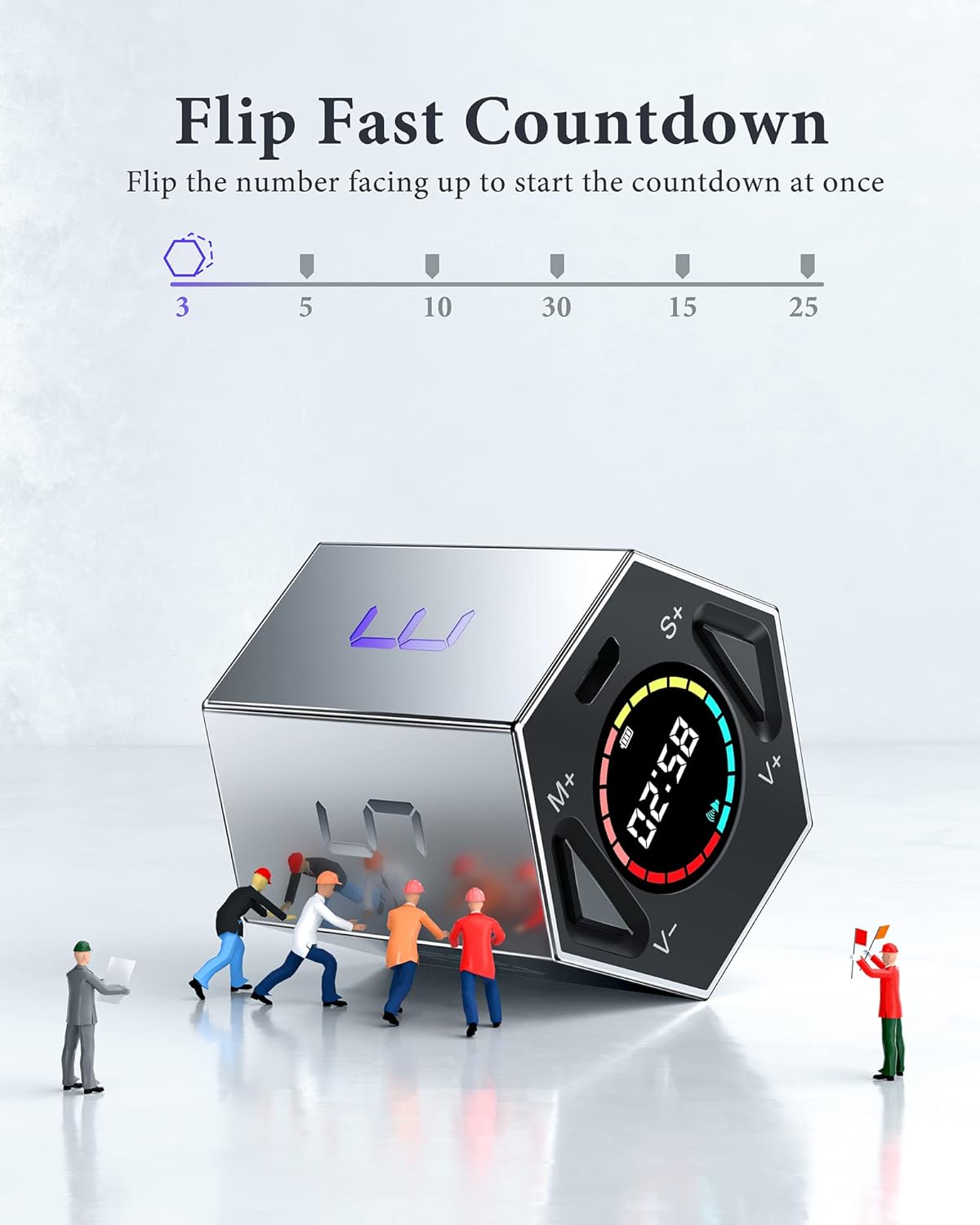Ticktime Pomodoro Timer Productivity Cube Timer Visual Magnetic Flip