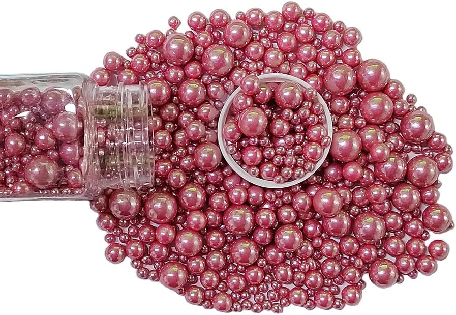 Amazon.com: Edible Rose Gold Sugar Pearls Candy Sprinkles 120G/ 4 ...