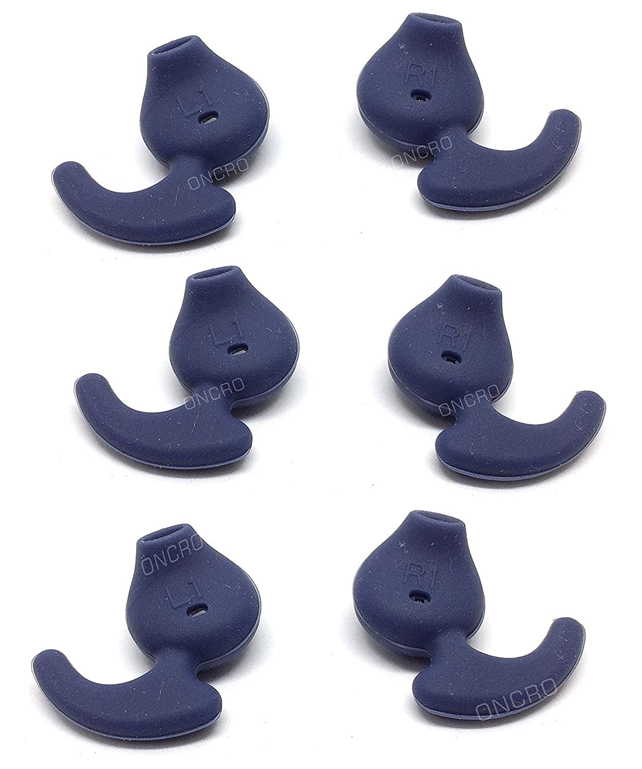 ONCRO® Durable 6pcs Headphones Blue Ear Buds Pads Tips Hooks eartips ...