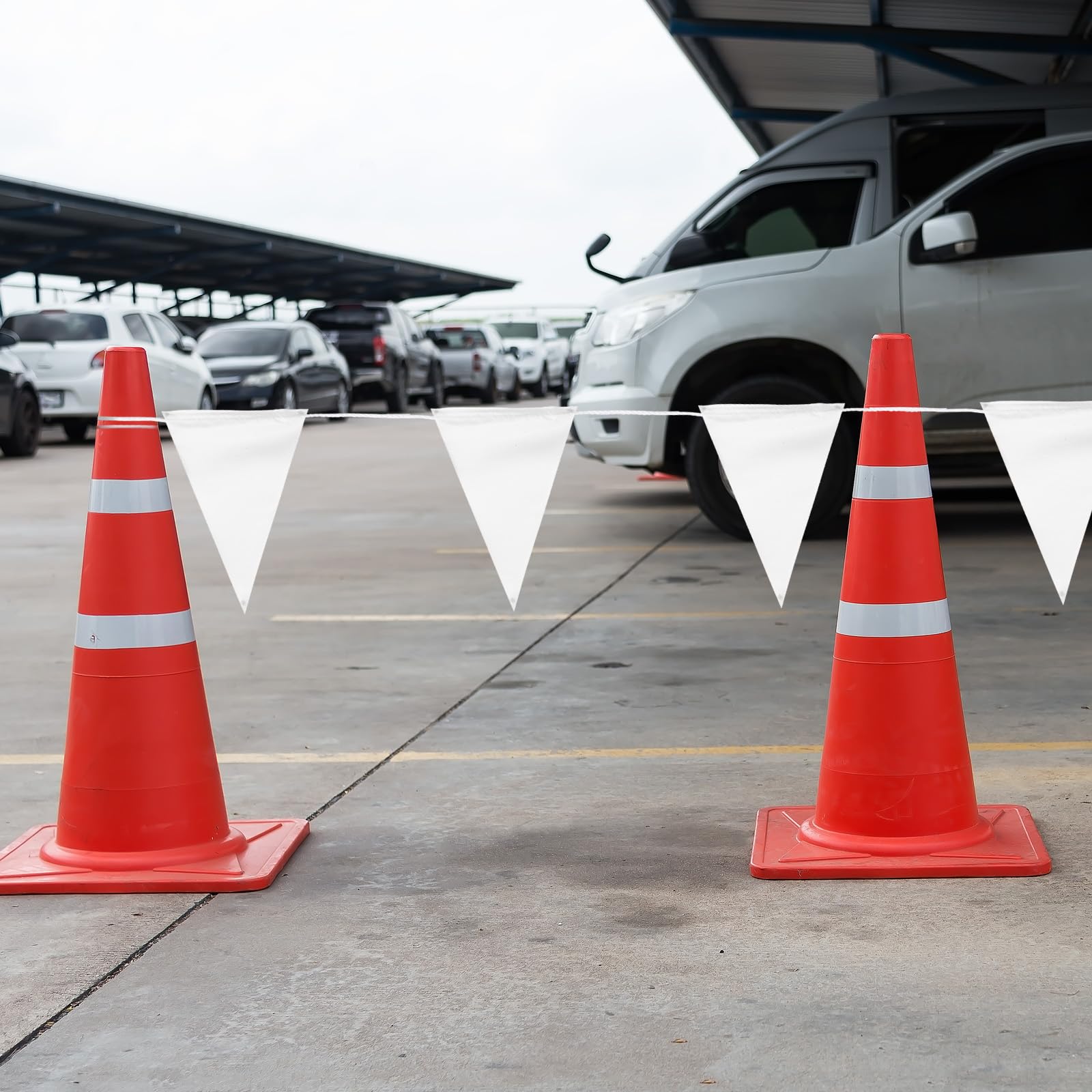 PATIKIL 100ft Pennant Banner Flags, Warning Flagging Banner Safety Flag ...