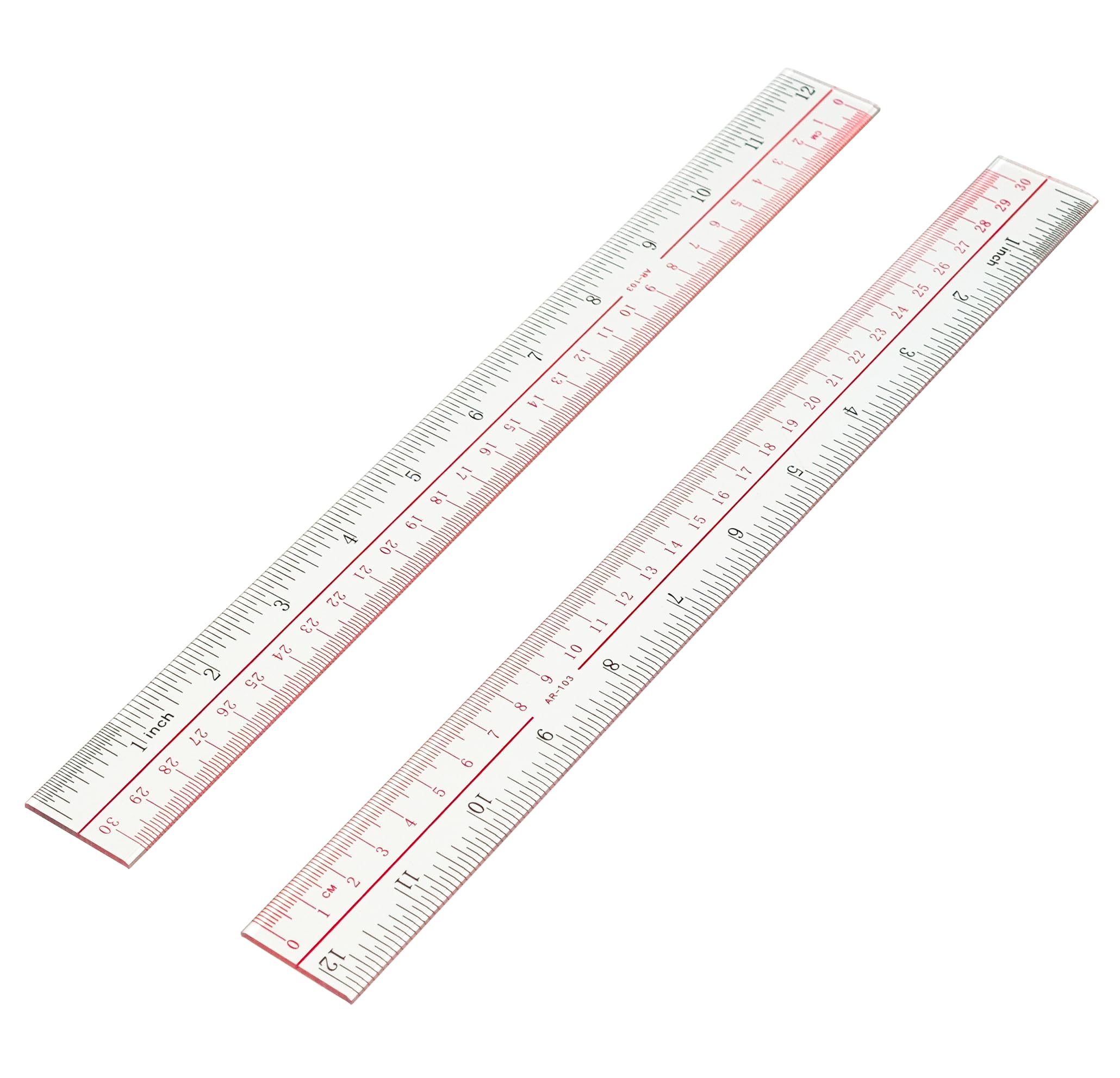 Snapklik.com : Zotemo 12 Inch Plastic Ruler Straight Ruler, 2 Pack, 30 ...
