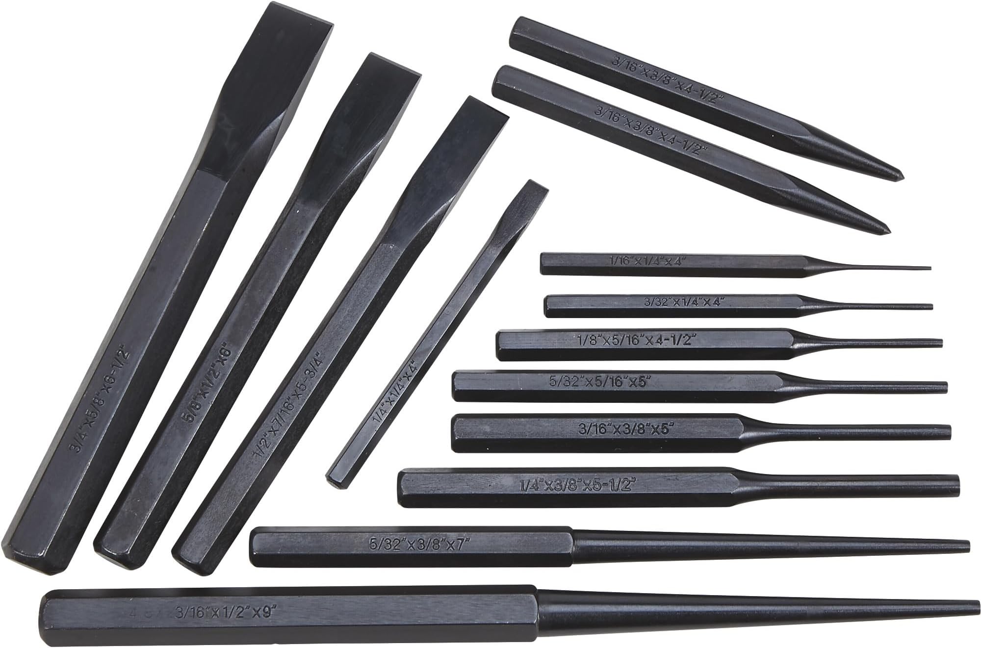 TEKTON Punch and Chisel Set, 20-Piece (Center, Solid, Pin, Chisel ...