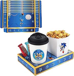 Sonic Party Supplies, 20 Pcs Hedgehog Themed Movie Night Snack Trays ...