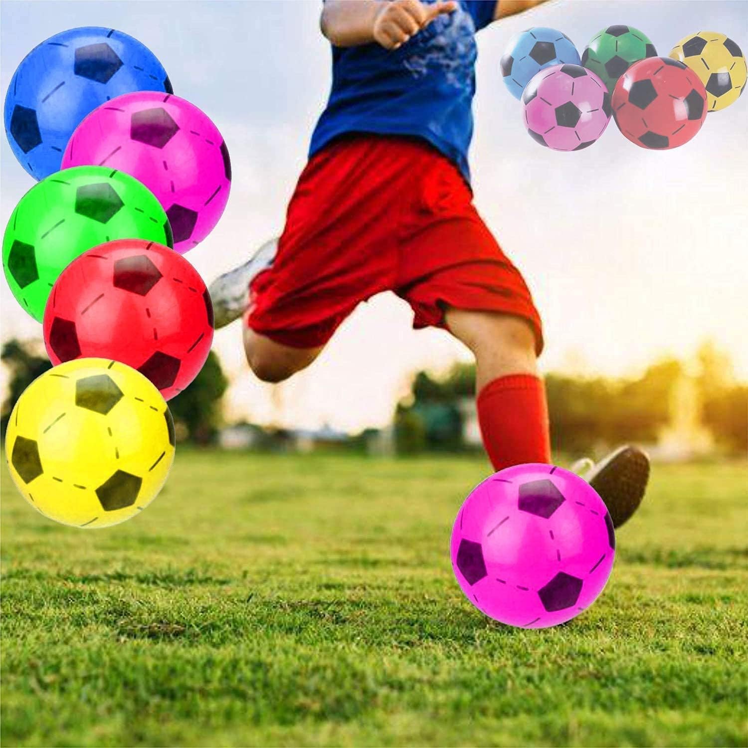 LMS PVC Plastic Football For Kids Lightweight 8.5″ (Deflated) Soft Fly ...