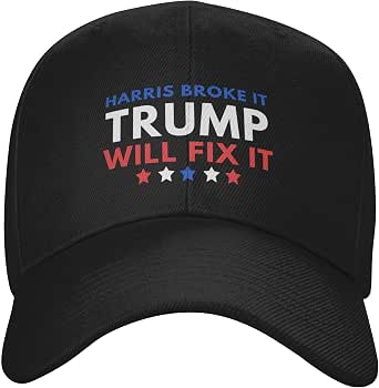 Harris Broke It Trump Will Fix It Hat Vintage Baseball Cap for Men ...