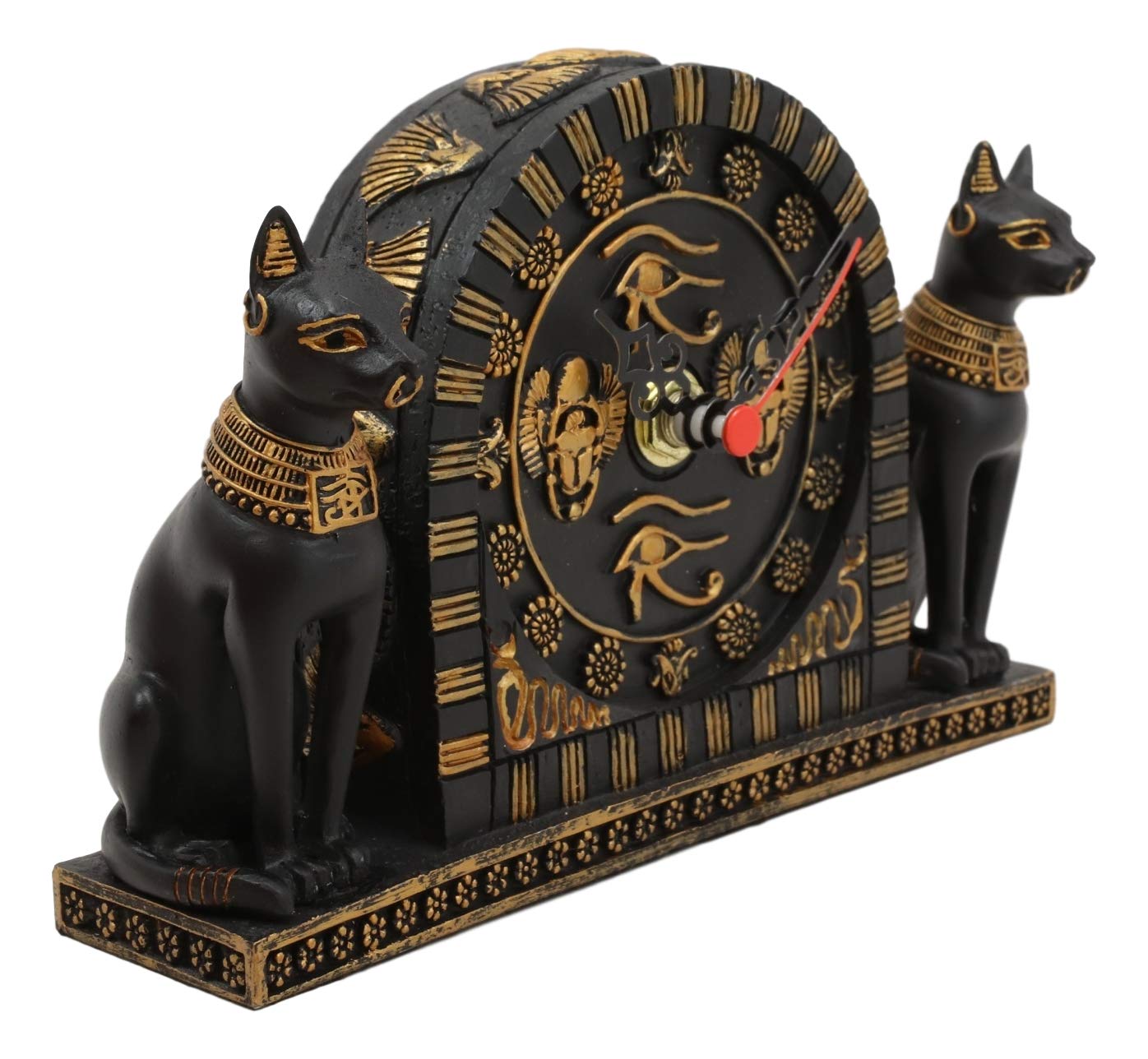 Buy Ebros Ancient Egyptian Twin Goddess Bastet Cat Table Clock Statue 6 ...
