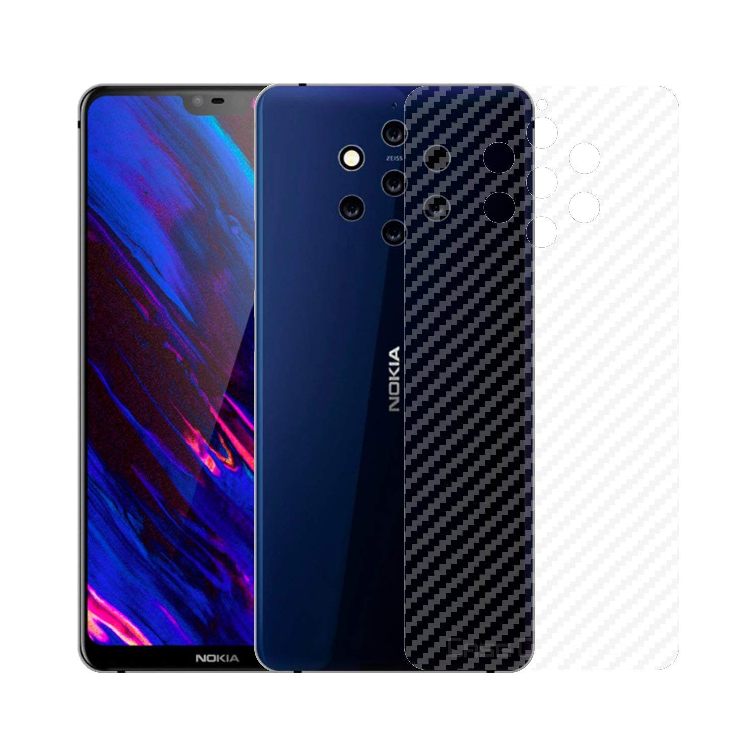 Case Creation Ultra Thin Slim Fit 3M Clear Transparent 3D Carbon Fiber ...