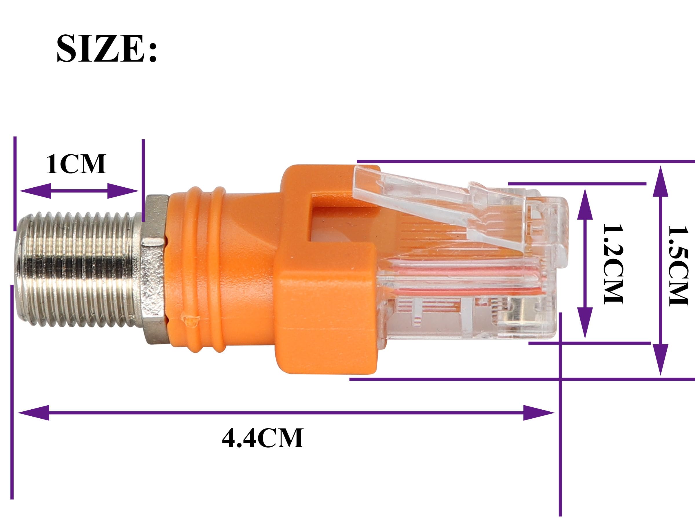 Snapklik.com : AAOTOKK RF Female To RJ45 Male Ethernet Coaxial Barrel ...