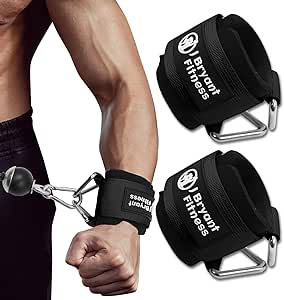 J Bryant Fitness Wrist Cuffs for Cable Machines – Heavy Duty Adjustable ...