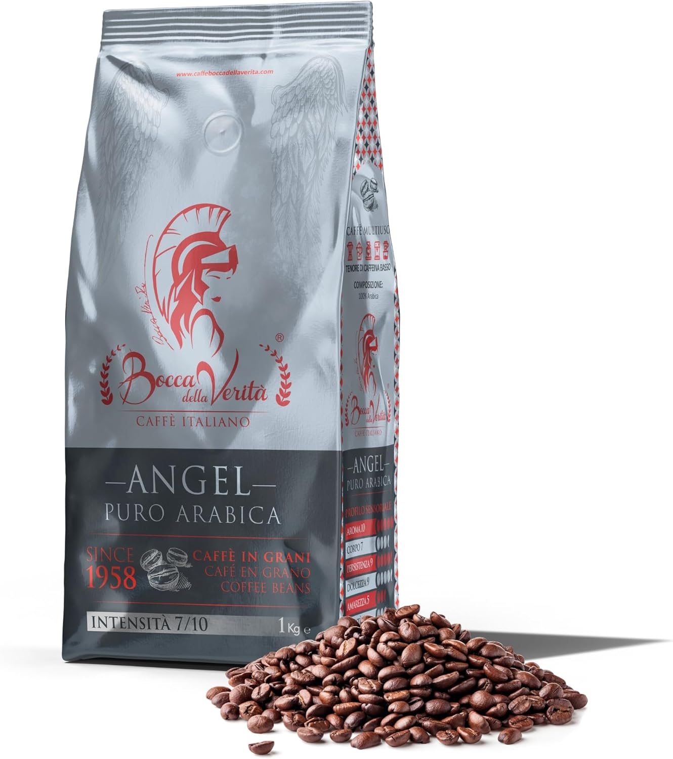 BOCCA DELLA VERITA Caffe in Grani Italiano Arabica Idea Regalo Aroma ...