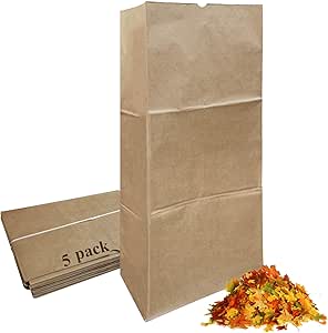 Amazon.com: Lawn & Leaf Bags, heavy-duty 2-layer Brown paper, Home and ...