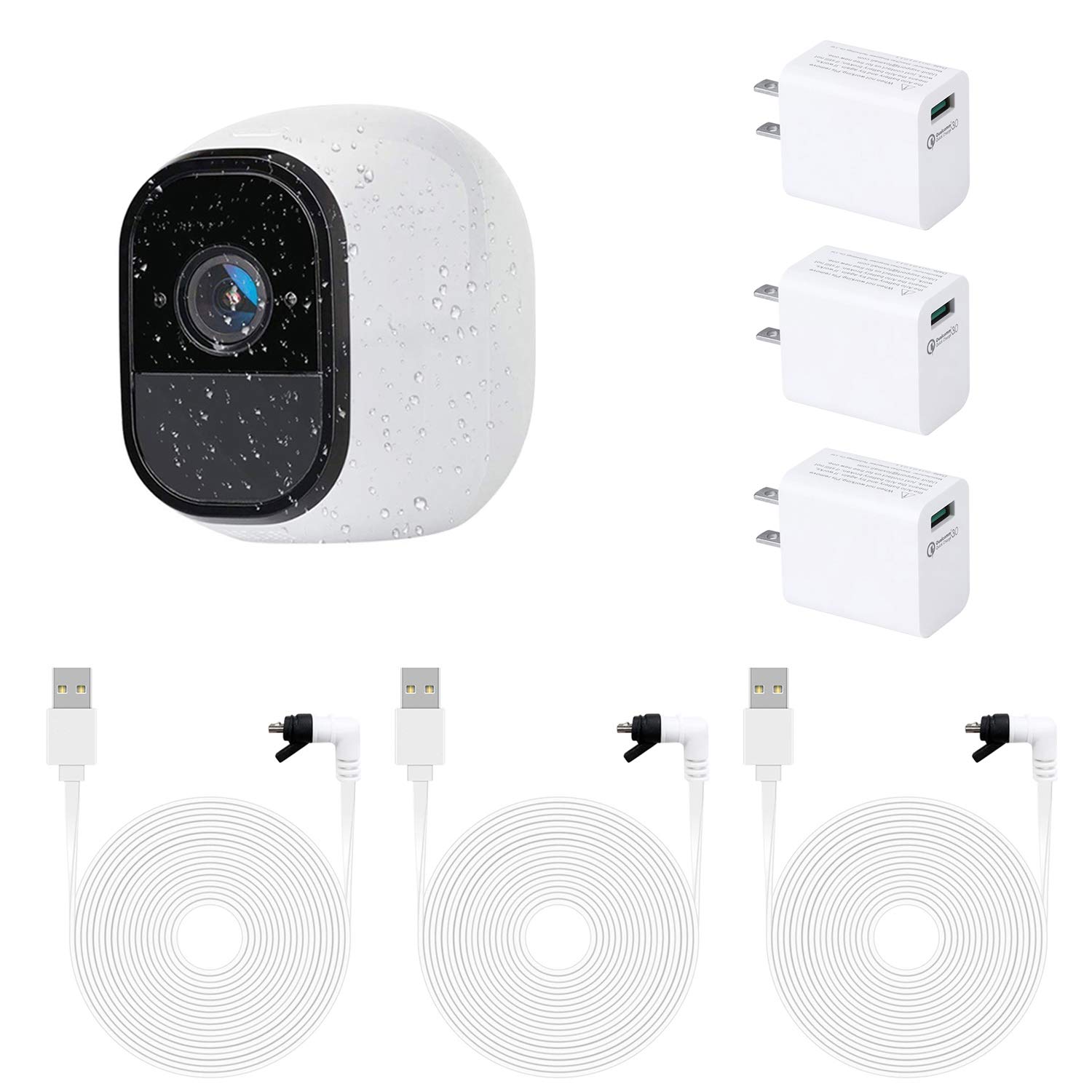 ALERTCAM Power Adapter for Arlo with 25Ft/7.5m Weatherproof USB Cable ...