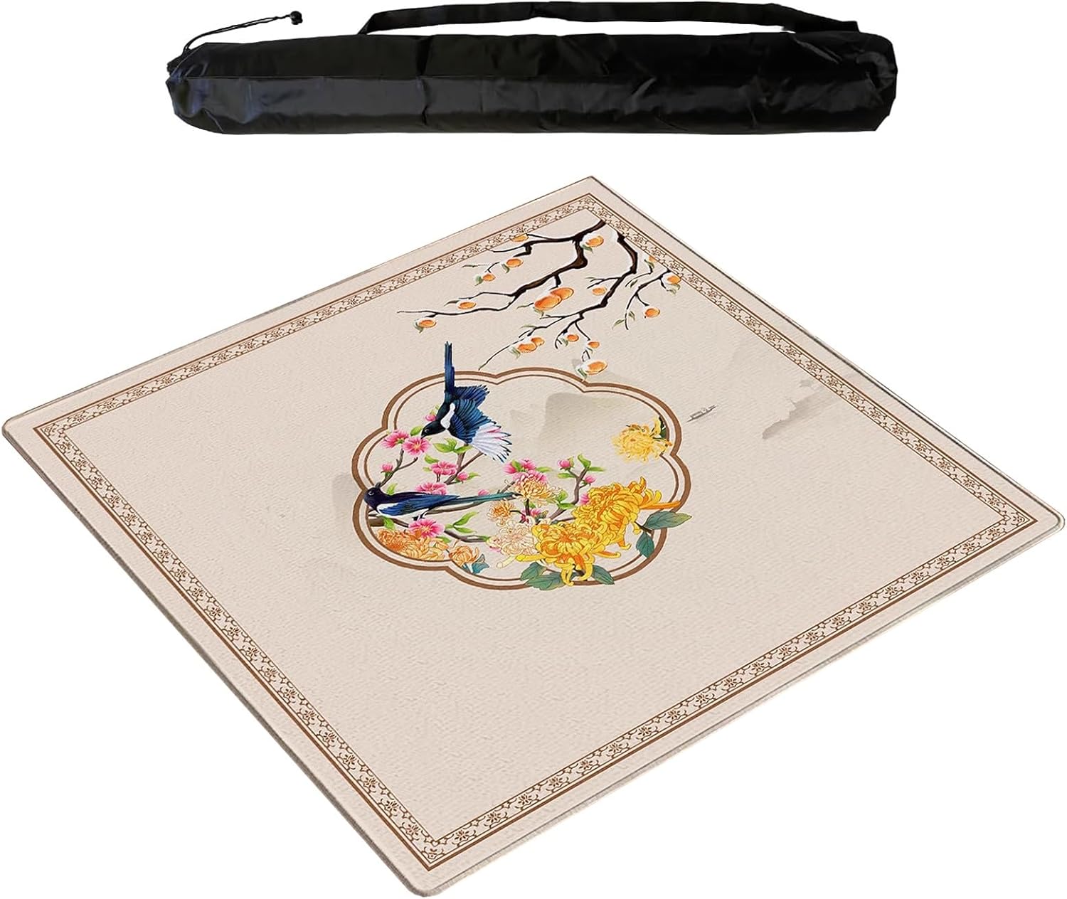 Amazon.com: Large Mahjong Game Mat with Carrying Bag Rubber Anti Slip ...