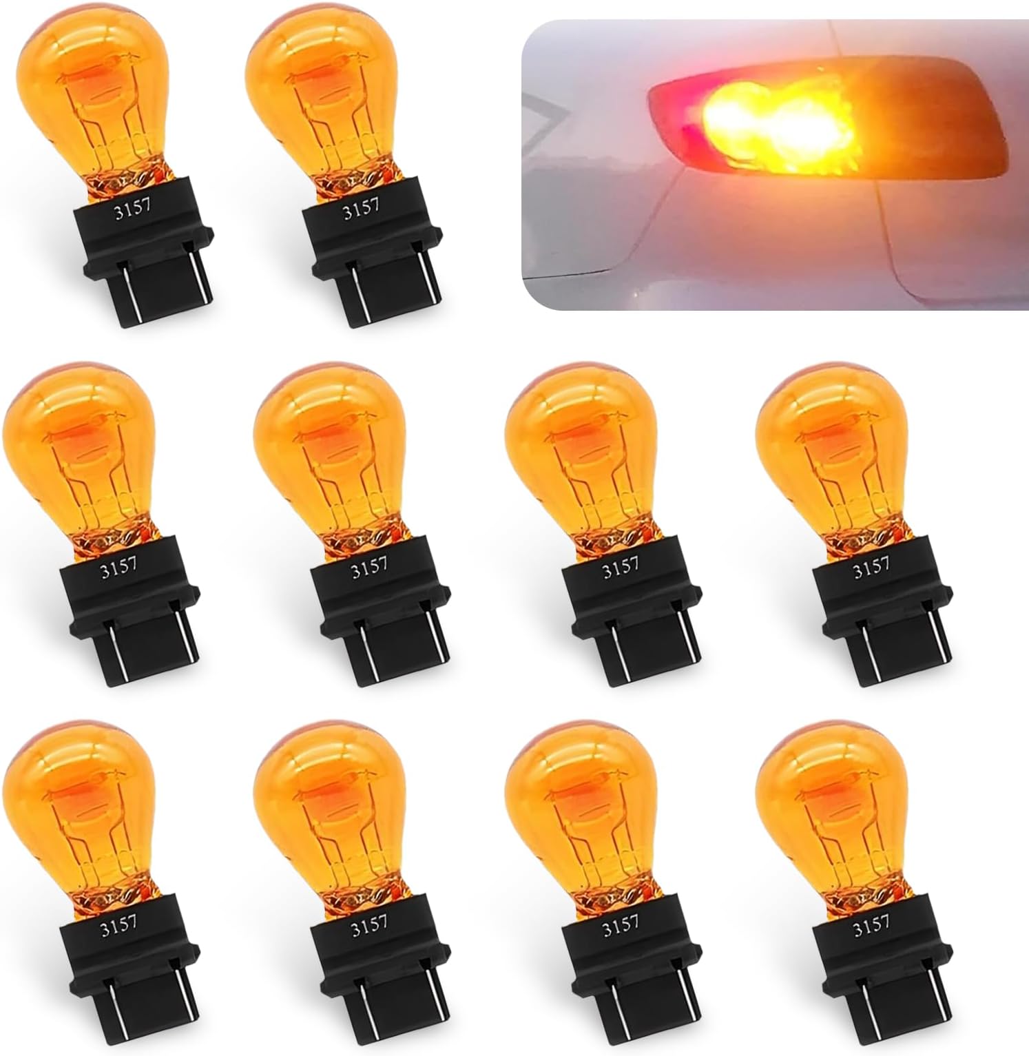 Amazon.com: cerfioo 10 PCS Car Double-wire Brake Bulbs, T20 Super ...