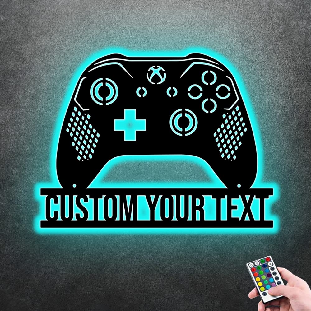Amazon.com: LED Game Neon Sign Personalized Gamer Metal Sign Wall Art ...