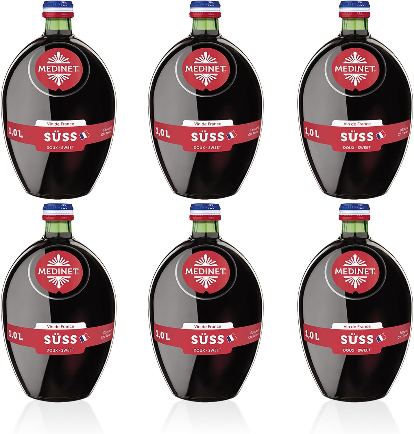 MEDINET Rouge Fruchtig Süss (6 x 1 l) - Rotwein aus Frankreich : Amazon ...