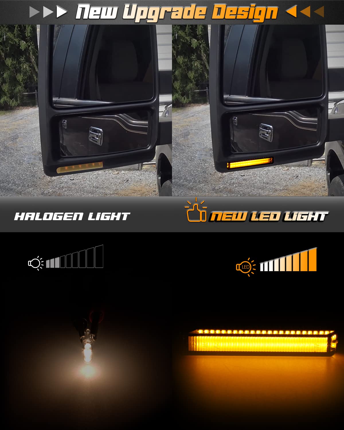 Snapklik.com : HERCOO Side Mirror Light Turn Signals Running Lights LED ...