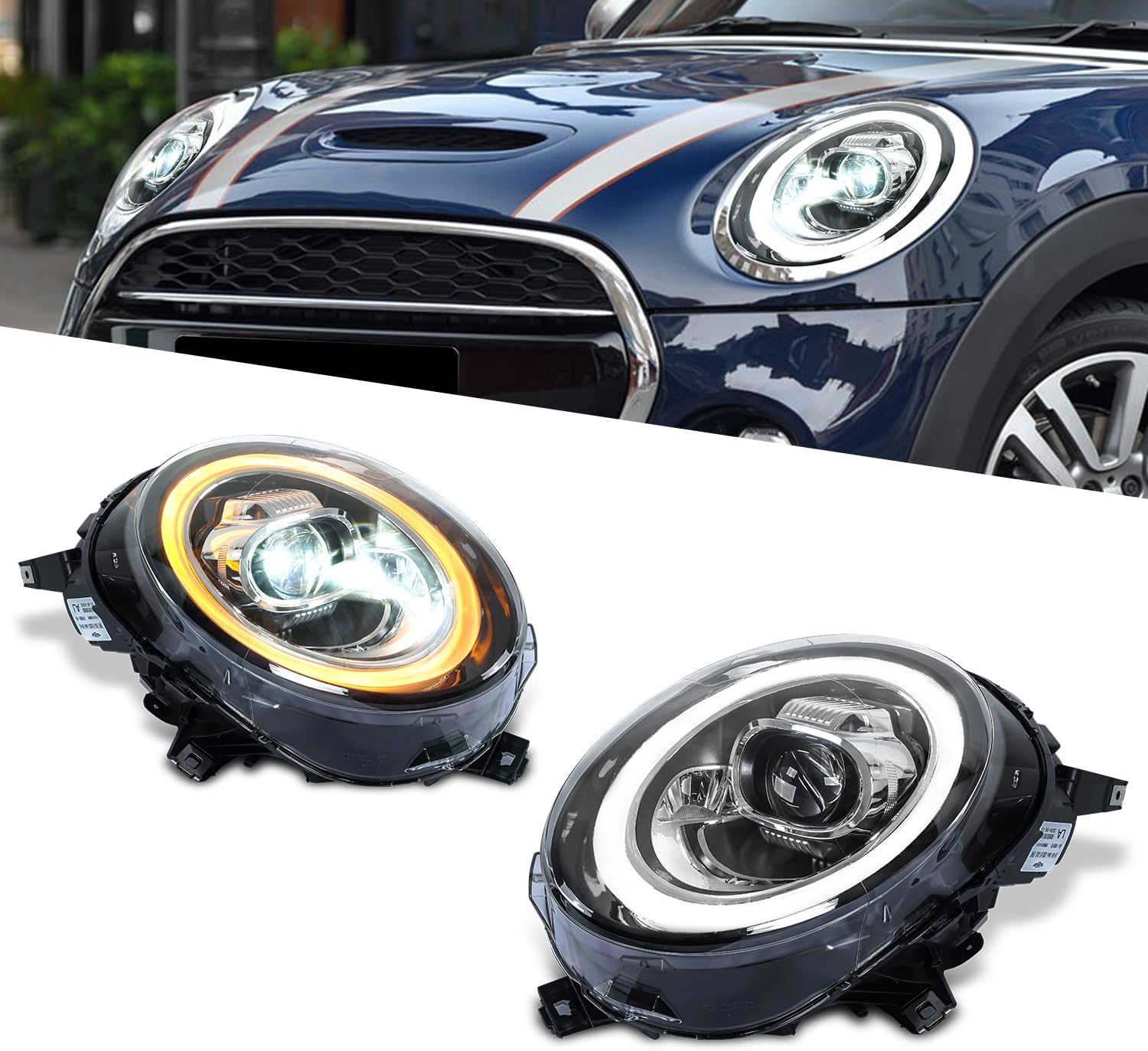 Amazon | ミニクーパー MINI F54 F55 F56 F57 F58 F59ヘッドライト プロジエクター オープニングモーション ...