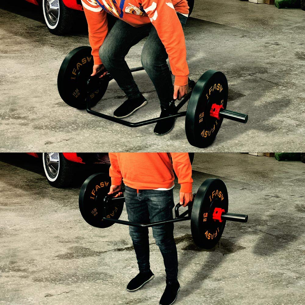 Olympic Trap Bar 2-Inch Solid Hex Barbell Bar with Knurled Handles 25KG ...