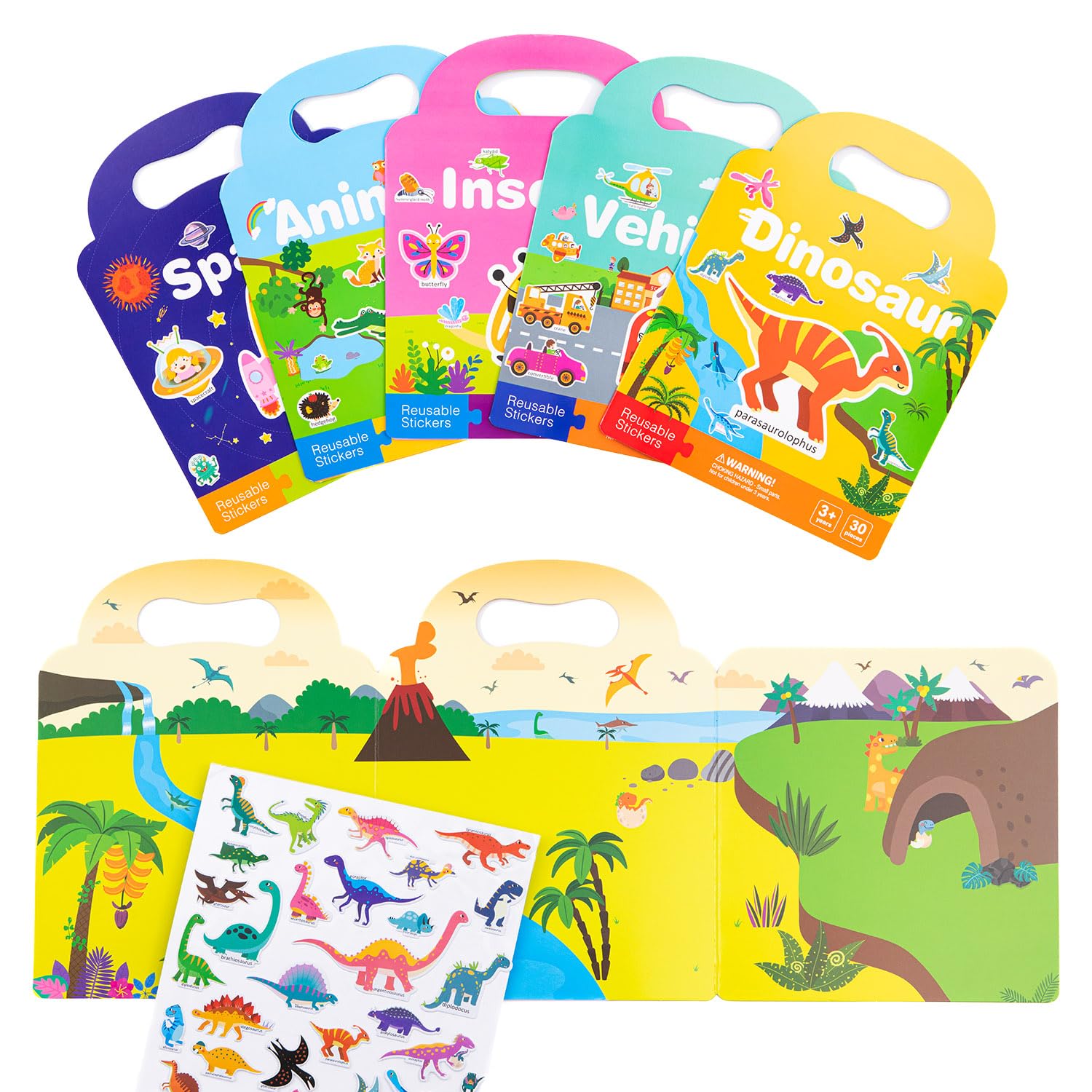5 Pack Reusable Sticker Book - Childrens Books and Plane Activities for ...
