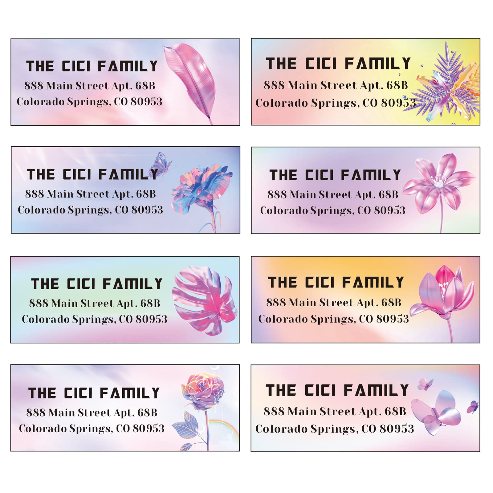 Amazon.com : LEOSINDA Personalized Address Labels - Custom Mailing ...