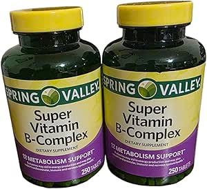 Amazon.com: Spring Valley, Super Vitamin B Complex Tablets Dietary ...
