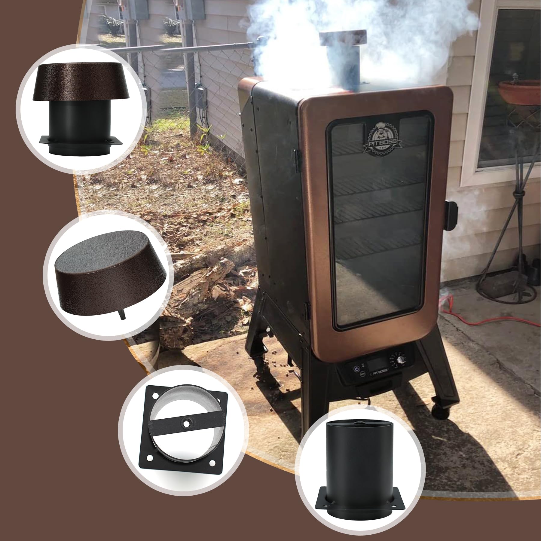 Snapklik.com : Pellet Grill Chimney Replacement Parts For Pit Boss ...