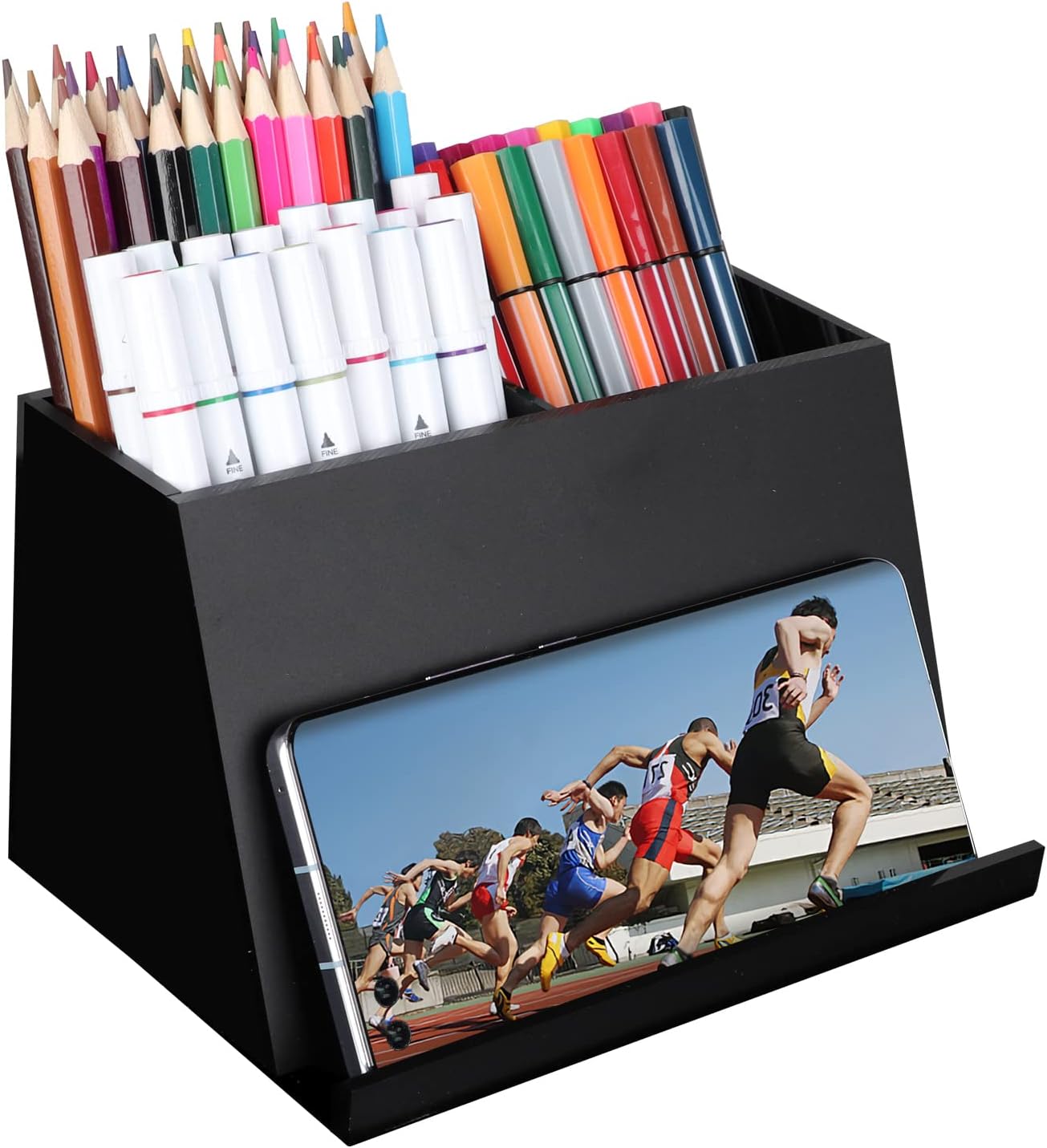 Amazon.com: Hewomate Acrylic Pen and Phone Holder, Office Desk ...