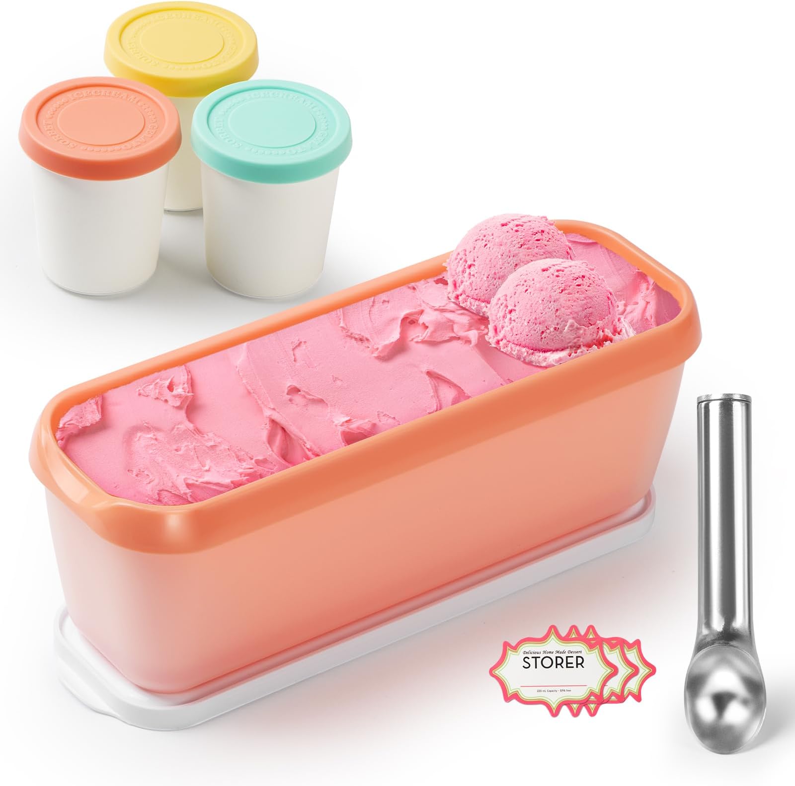 Amazon.com: Ice Cream Tub, 1.5 Quart, Ice Cream Storage Freezer ...