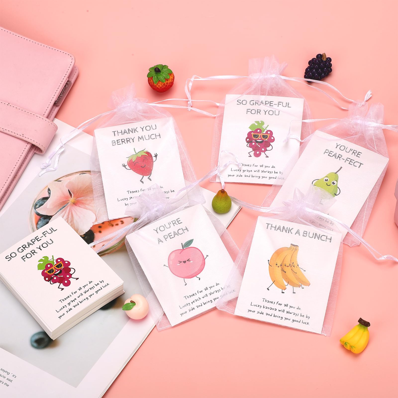 50 Sets Employee Encouragement Positive Cards, Pun Fruit Appreciation ...