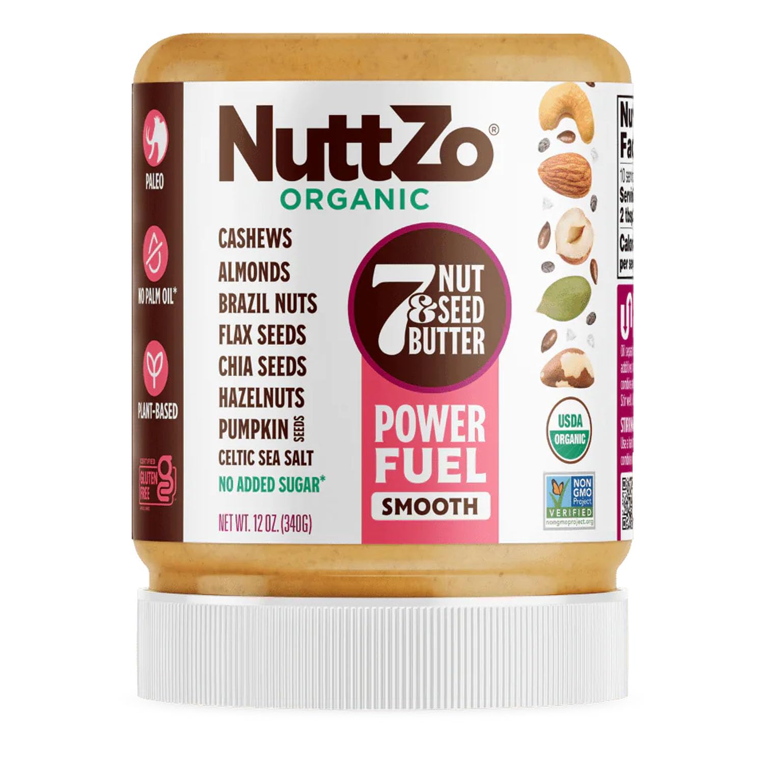 Amazon.com : Nuttzo, Organic, Power Fuel, 7 Nut & Seed Butter, Smooth ...