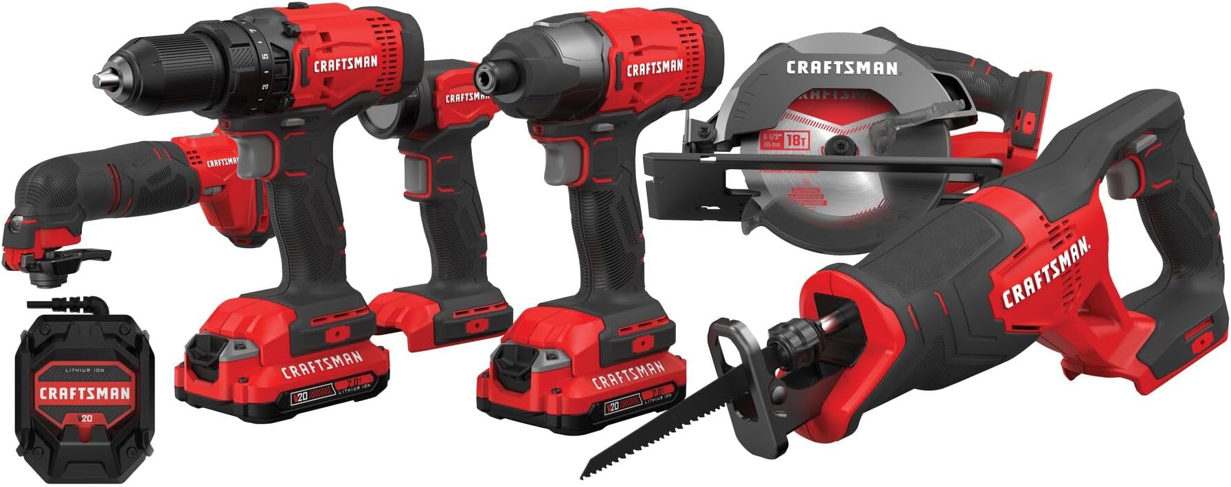 CRAFTSMAN V20 Cordless Hammer Drill and Impact Driver, Power Tool Combo ...
