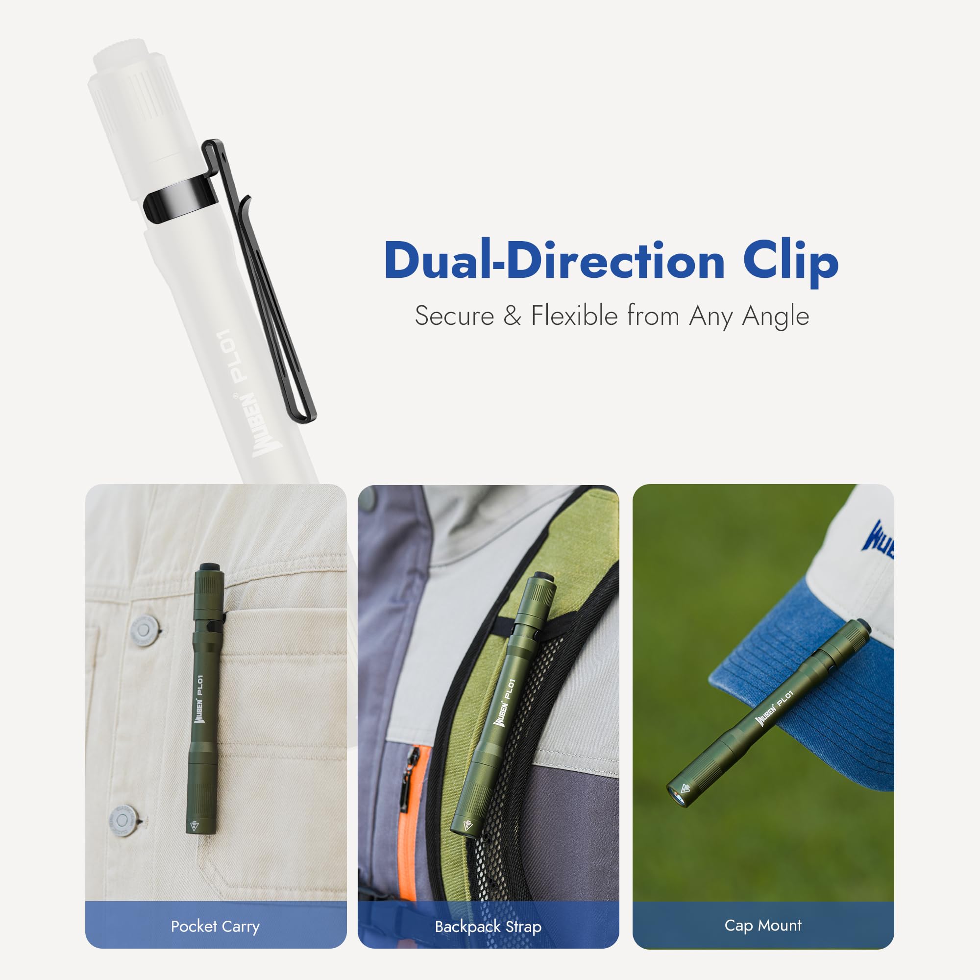 Snapklik.com : PL01 Pen Light, 650 Lumens Pocket EDC Flashlight ...